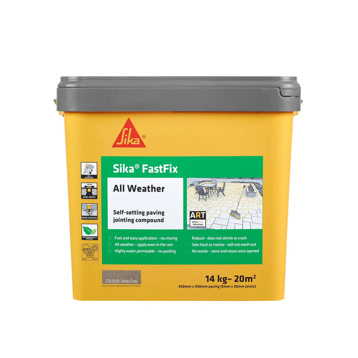 Sika FastFix All Weather Jointing Compound 14kg Deep Grey – DIY ...